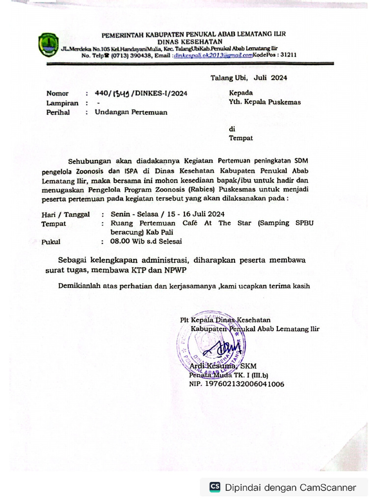 Undangan Pertemuan | PDF