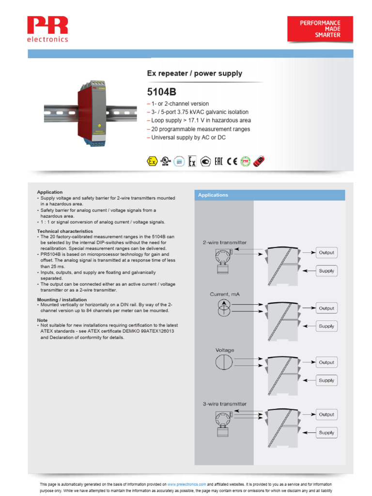 Ex Repeater / Power Supply | PDF | Power Supply | Computer Engineering