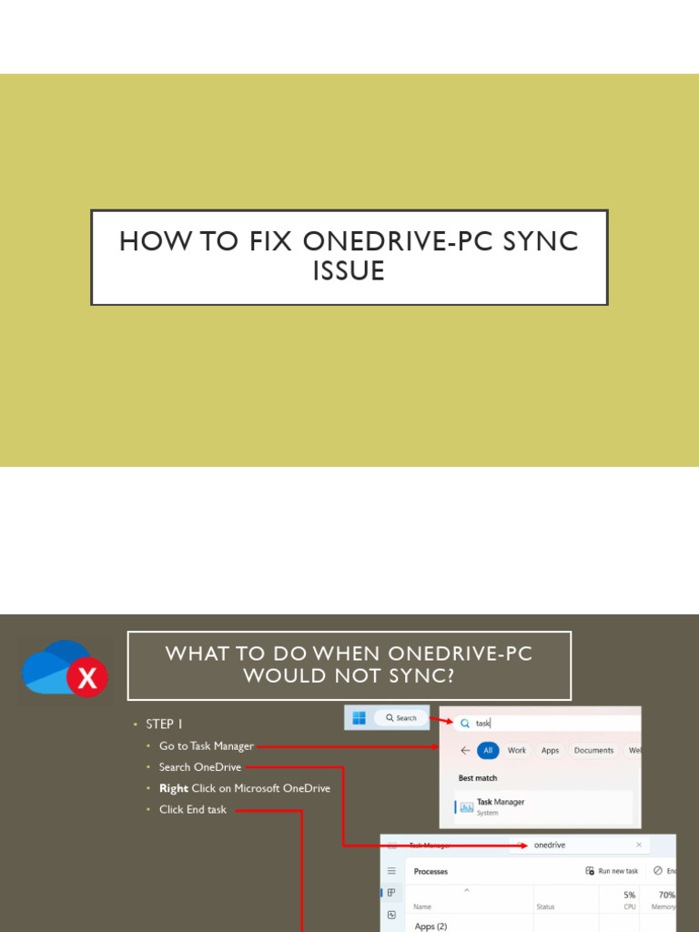 How To Fix OneDrive Sync Issue | PDF | Computers How To Fix OneDrive Sync Issue | PDF | Computers
