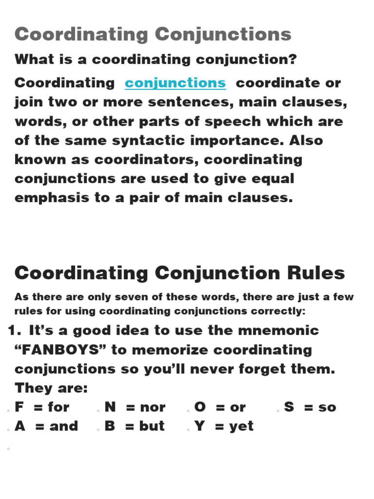 Coordinating Conjunctions | Download Free PDF | Linguistic Typology | Semantics