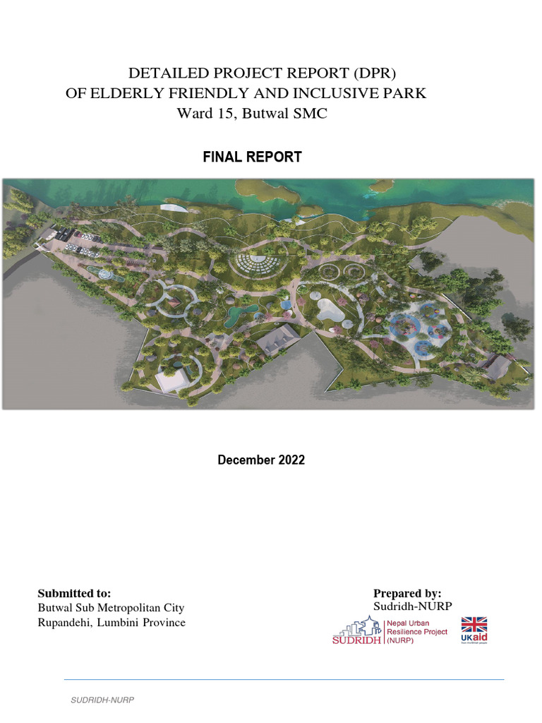 Elderly-Friendly Park DPR for Butwal | PDF | Parks | Stormwater