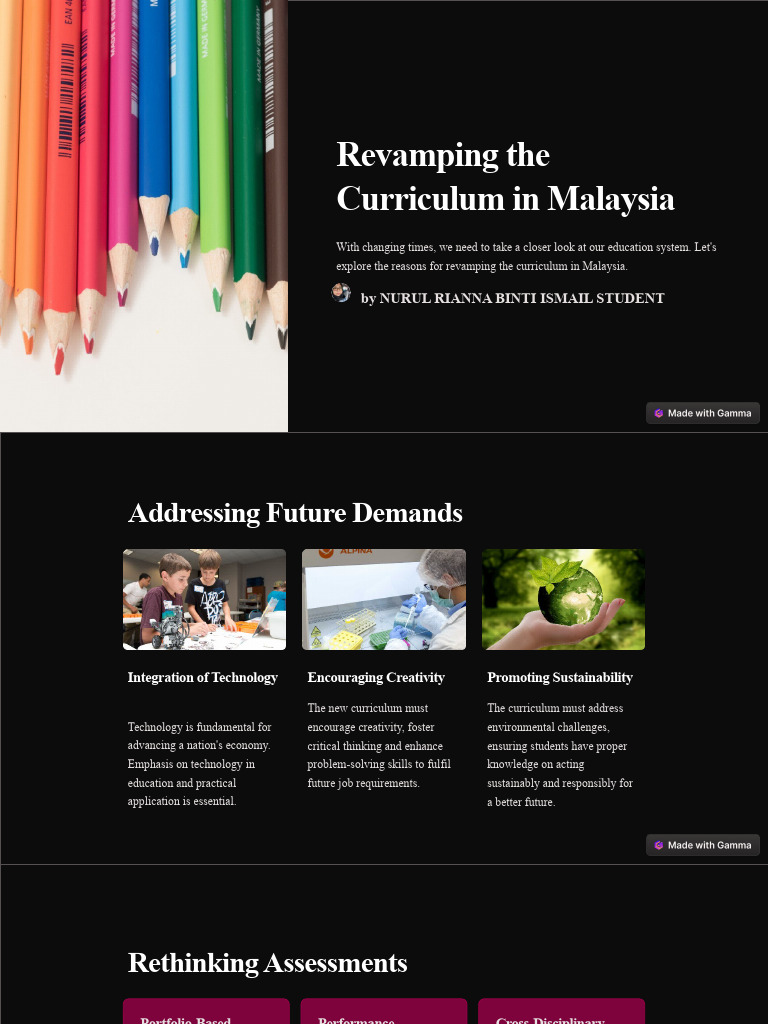 Revamping The Curriculum in Malaysia | PDF | Learning | Critical Thinking