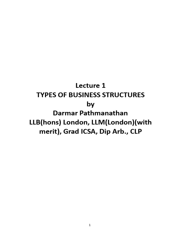 Lecture 1 - Introduction | PDF | Ownership | Partnership Lecture 1 - Introduction | PDF | Ownership | Partnership