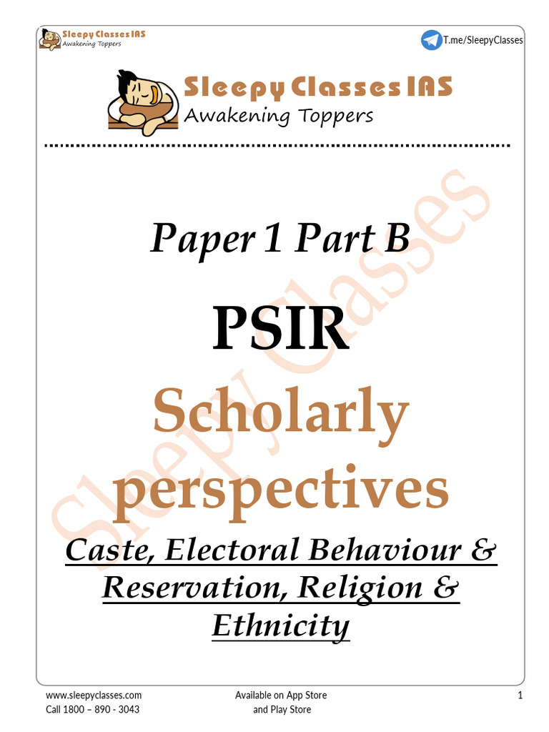Caste and Politics in India: Insights | PDF | Secularism | Caste