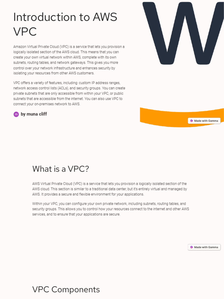 Introduction To AWS VPC | PDF | Computer Network | Cloud Computing