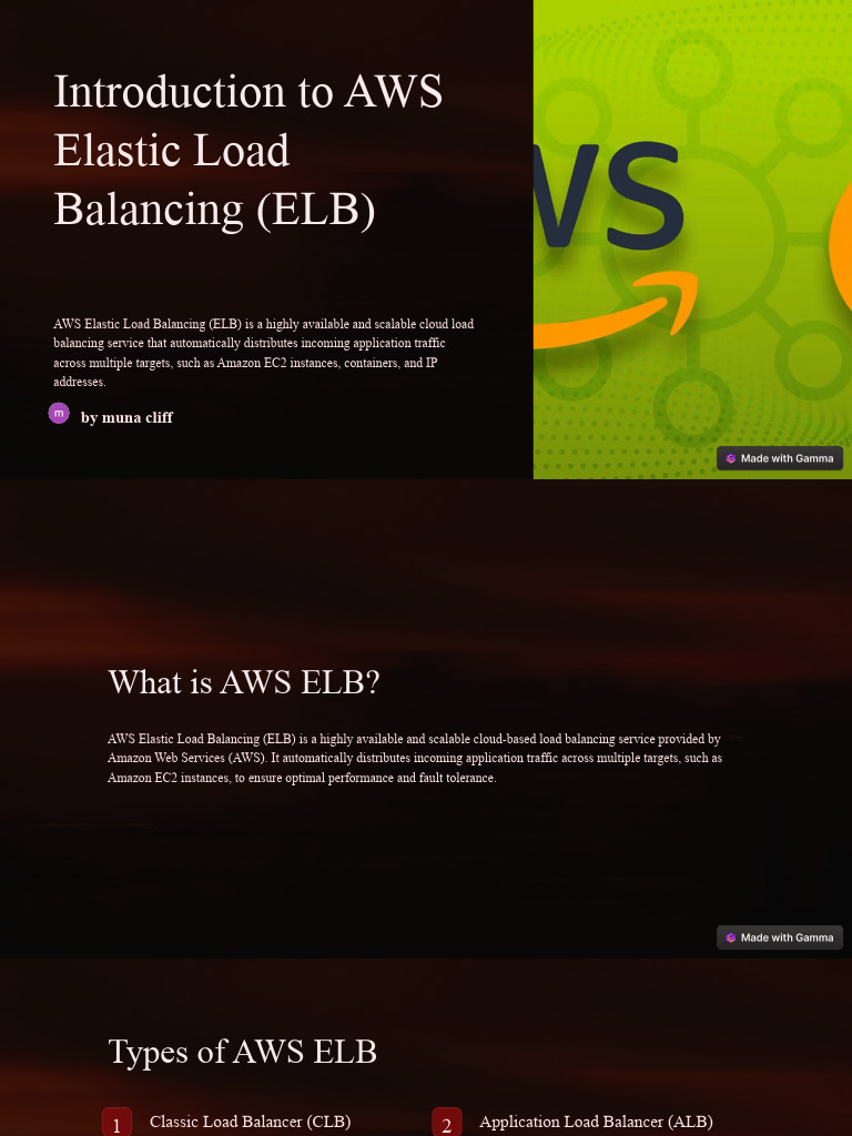 Introduction To AWS Elastic Load Balancing ELB | PDF | Load Balancing (Computing) | Transport ...