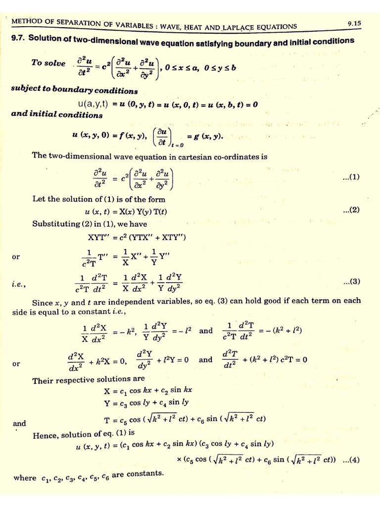 2-d Wave Equation | PDF