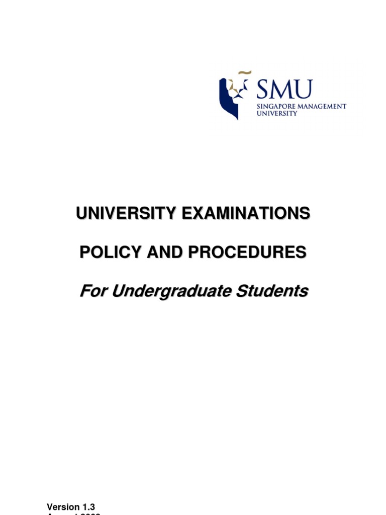 SMU Undergraduate | PDF | Test (Assessment) | Academia