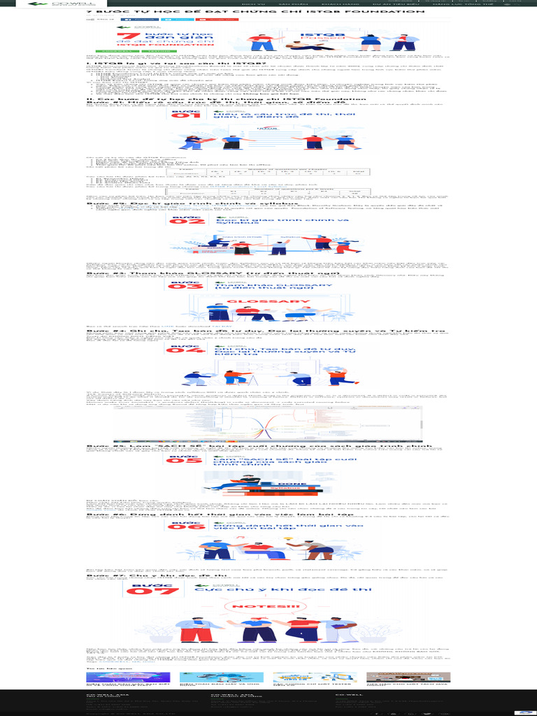 7 BƯỚC TỰ HỌC ĐỂ ĐẠT CHỨNG CHỈ ISTQB FOUNDATION - Cowell Asia | PDF