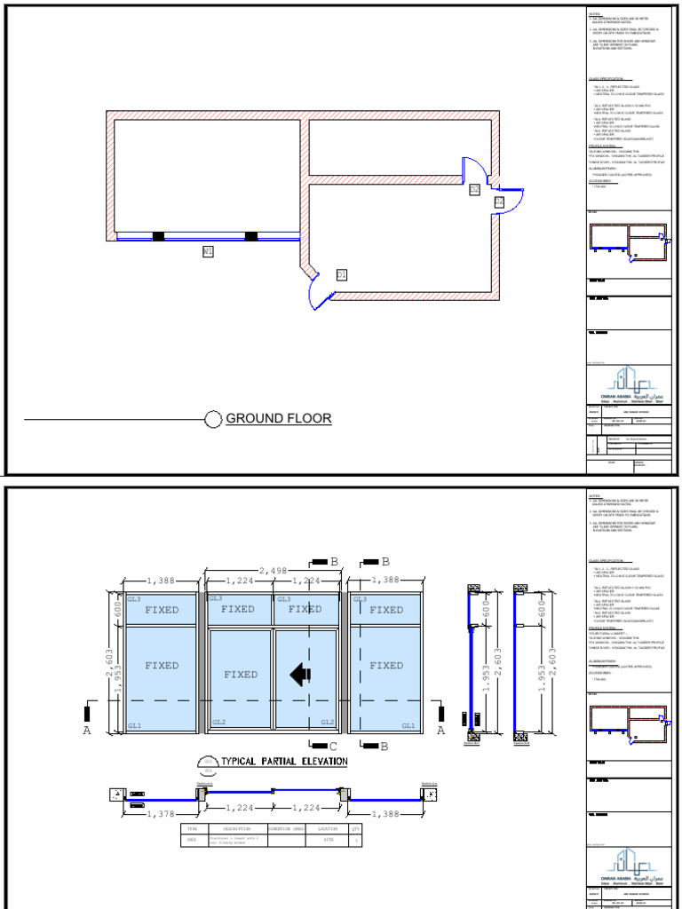 Abu Hamd Shop Drawing | PDF | Window | Amorphous Solid