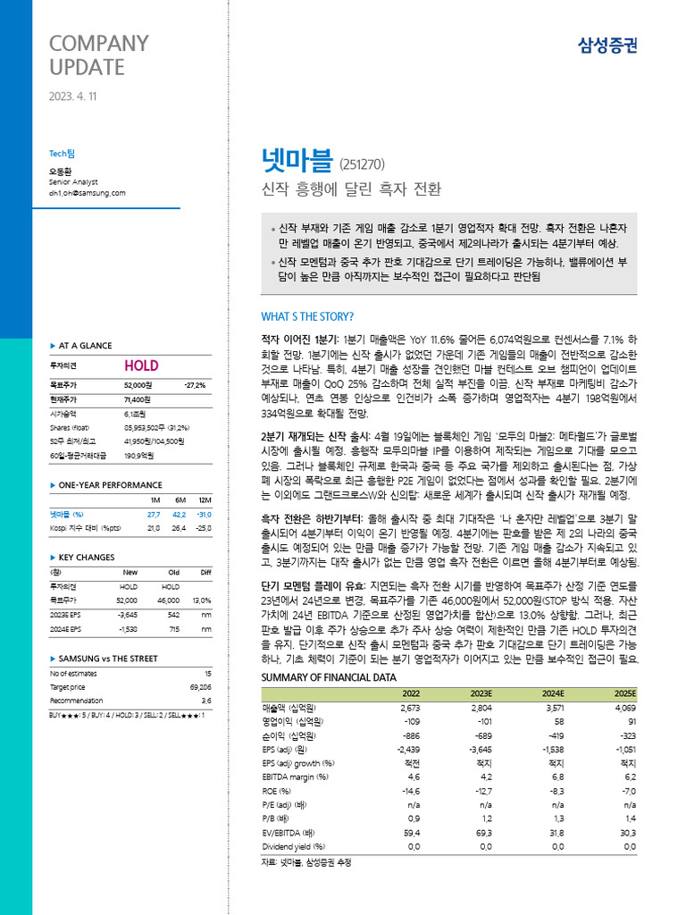 Company Update: Tech팀 | PDF