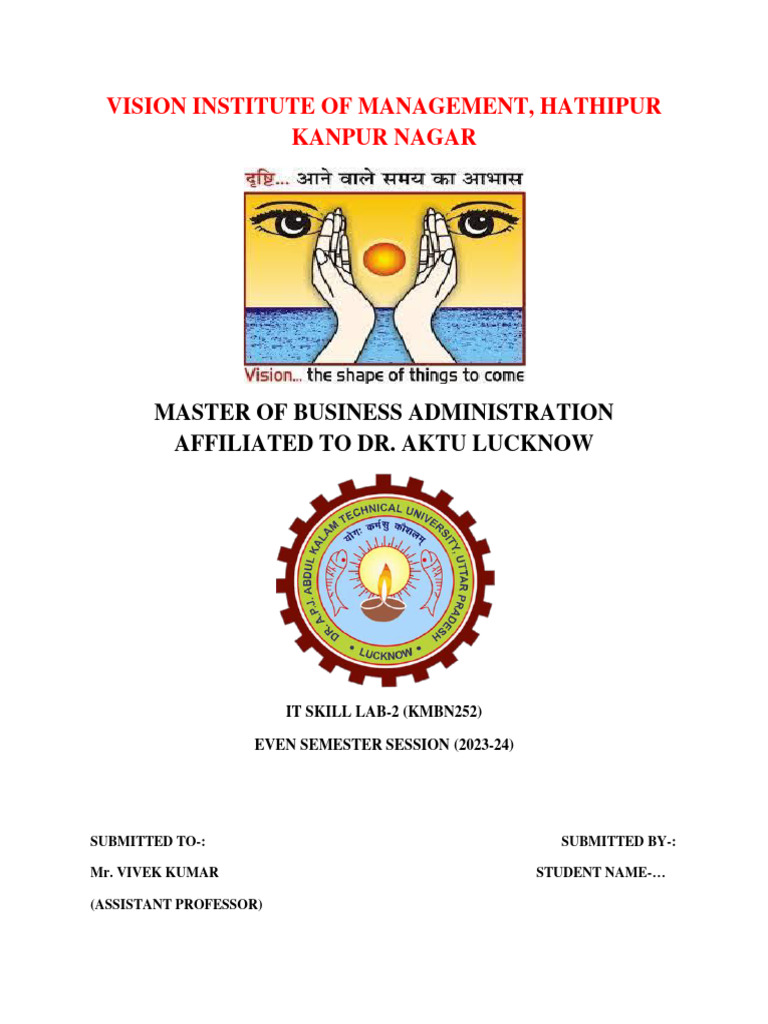 Mba It Skill Lab-2 Practical (Sample File) | PDF | Chart | Spreadsheet