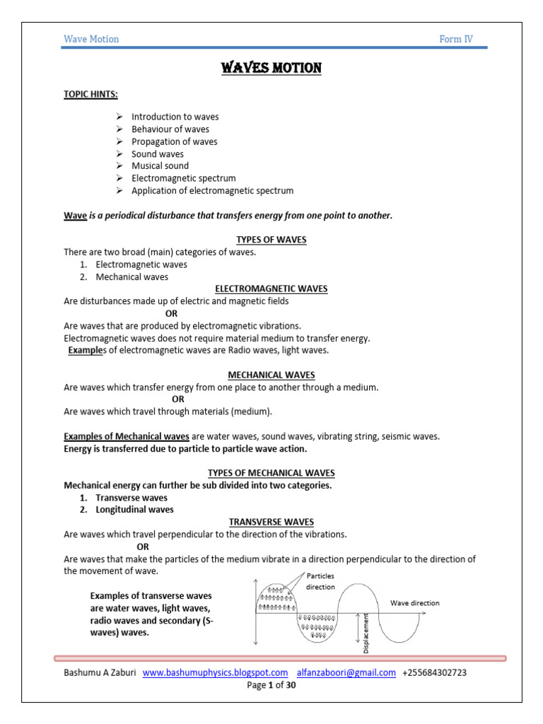 Waves | PDF | Waves | Sound
