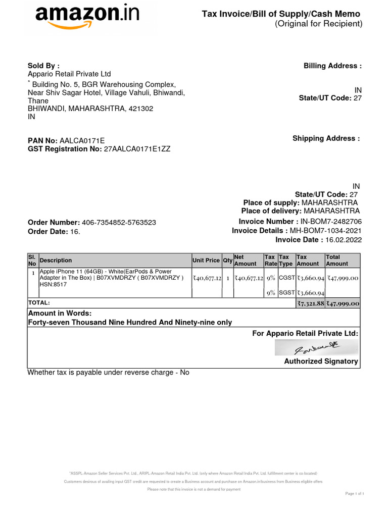 Iphone Invoice | PDF | Invoice | Payments