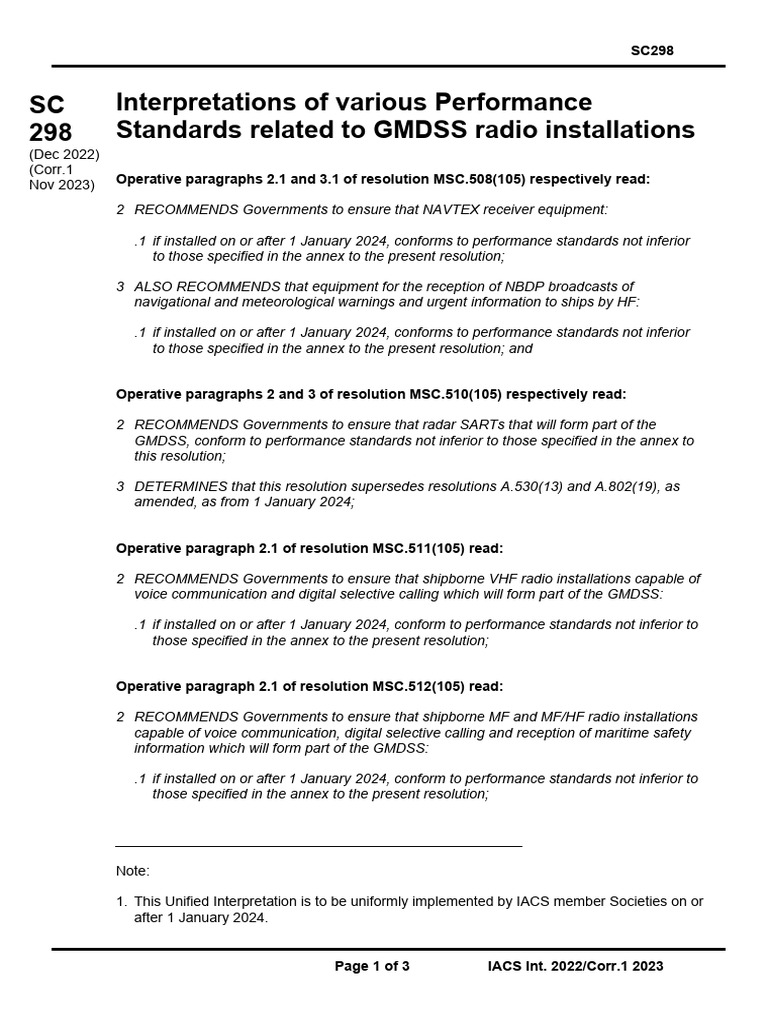 GMDSS Standards for Radio Installations | PDF | Electronics ...
