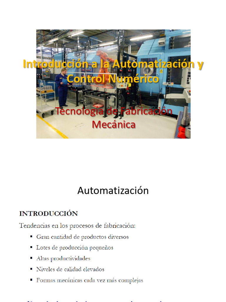 Tema 12 - AUTOMATIZACION Y CONTROL NUMERICO-R | PDF | Control numerico ...
