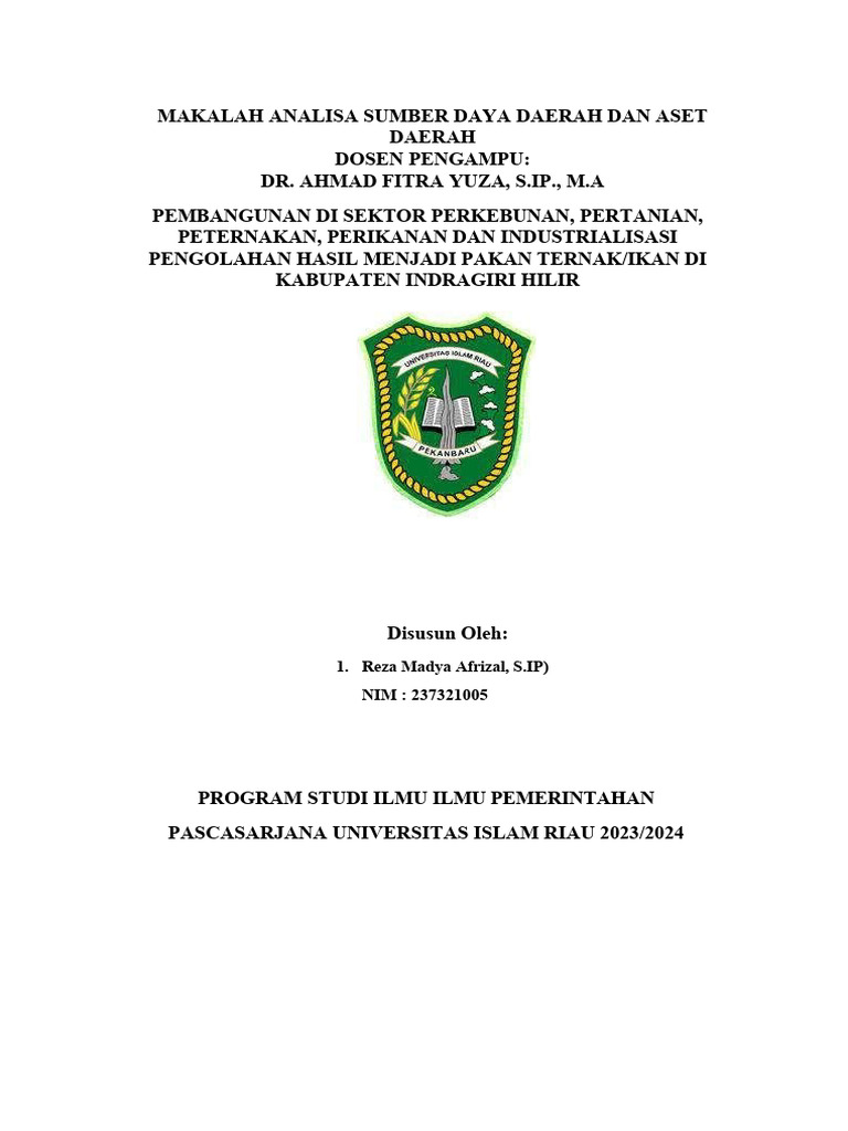Reza Madya Afrizal A Mip | PDF