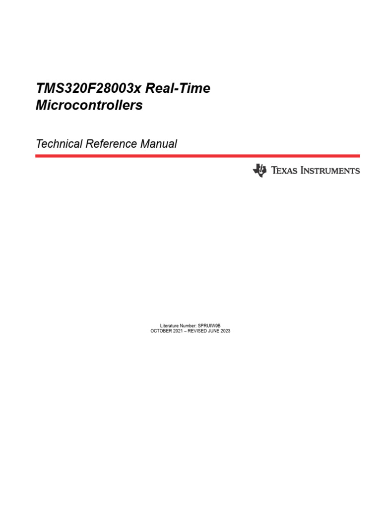 TMS320F28003x Real-Time Technical Reference Manual | PDF | Booting | Flash Memory