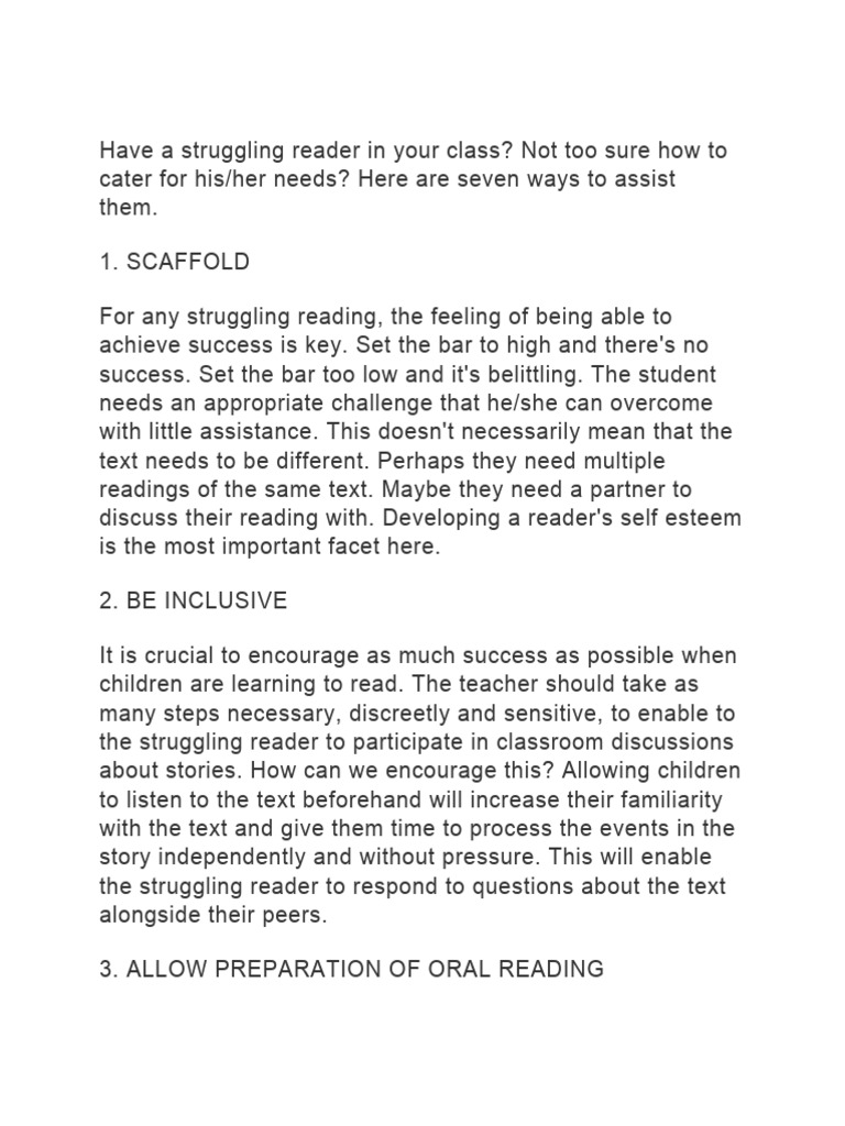 7 Strategies To Teach Reading Pdf Teachers Education Theory