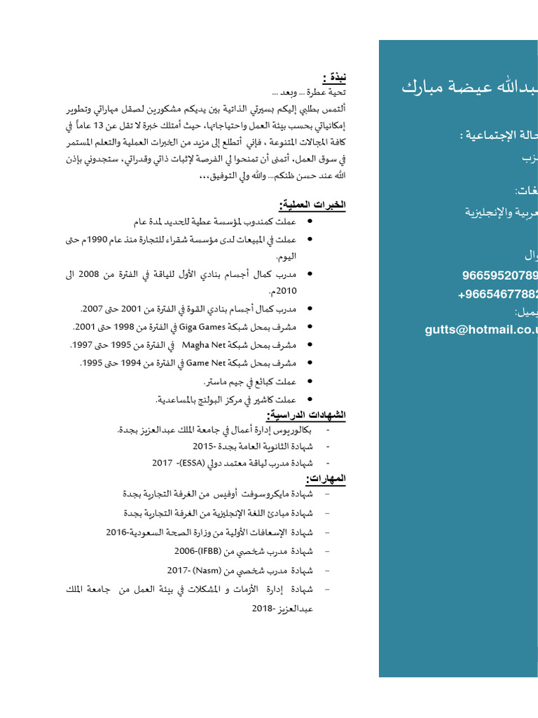 Abdullah CV - A-2 | PDF