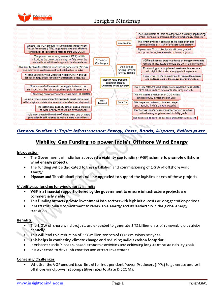 Viability Gap Funding for Offshore Wind | PDF | Offshore Wind Power ...