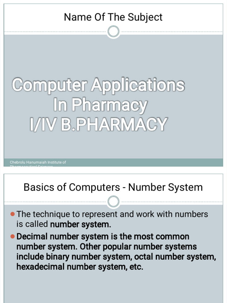 Computer Applications in Pharmacy | Download Free PDF | Bioinformatics ...