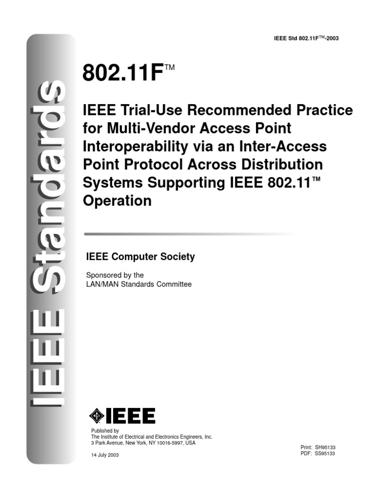 IEEE Standard 802.11f-2003 | PDF | Computer Network | Osi Model