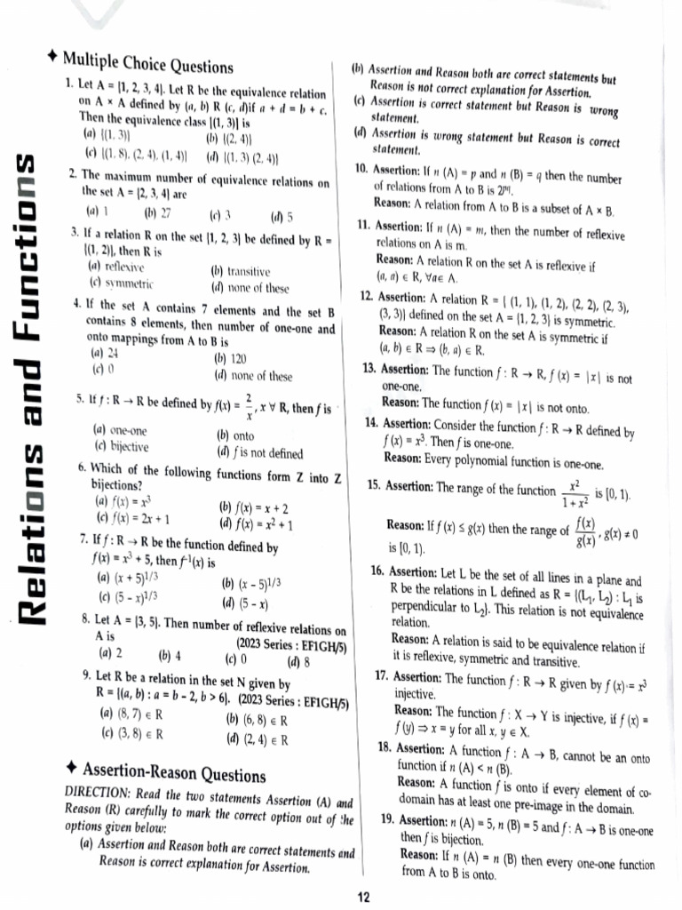 Relation and Function | PDF