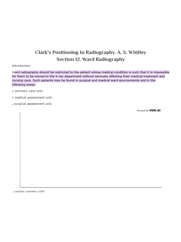 Ward Radiography - Clark's Positioning in Radiography - by A. S ...