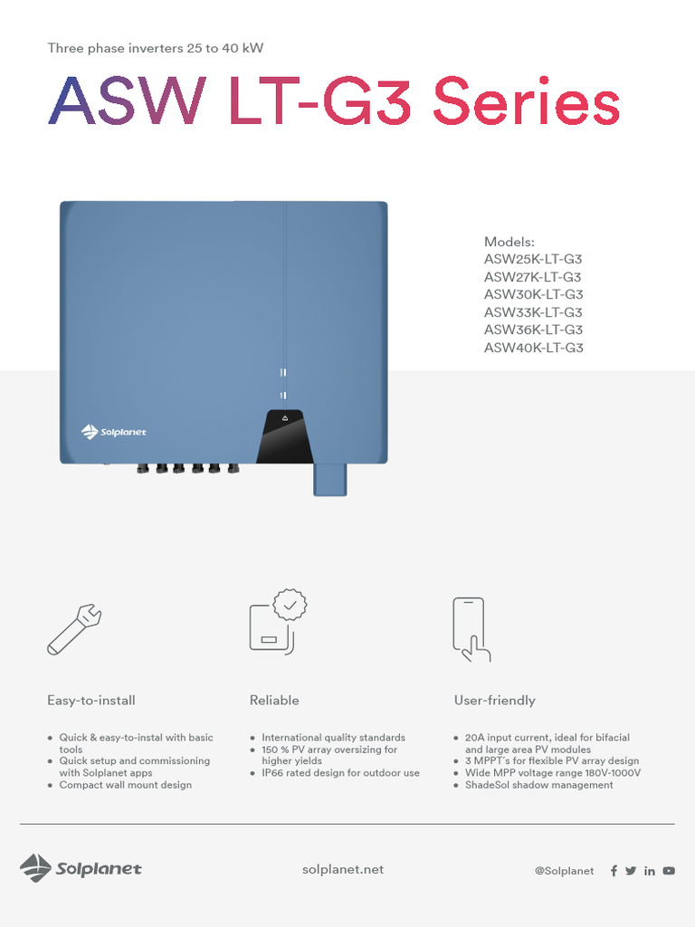 Datasheet ASW ASW 25 40K LT G3 Series Global EN - 1023 - Web | PDF ...