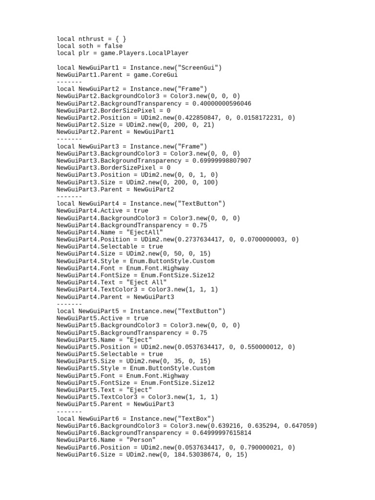 Iron Man Simulator GUI script | PDF | Graphic Design | Notation