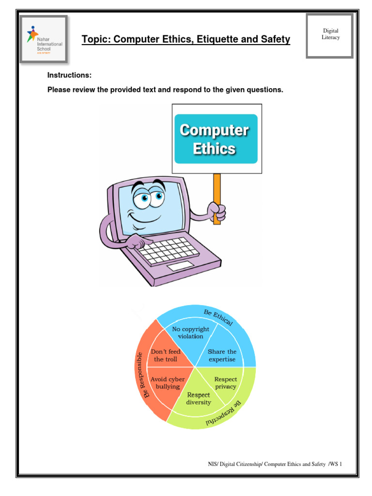 Computer Ethics and Digital Citizenship Guide | PDF