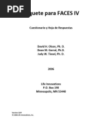 Cuestionario Faces IV | PDF | Cuestionario | Bienestar