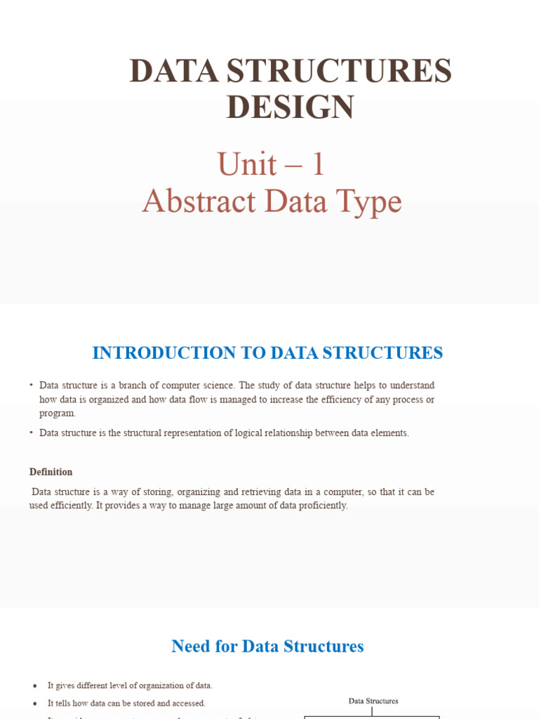 Dsd Unit 1 Abstract Data Type Pdf Inheritance Object Oriented Programming Class 5080