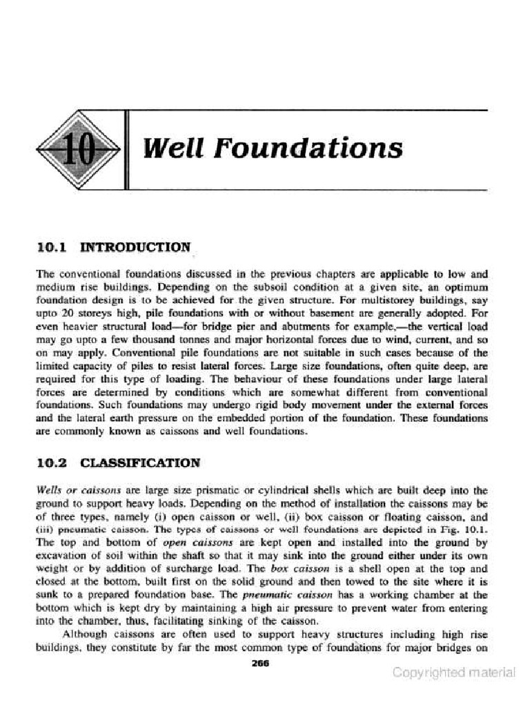 Well Foundation by Som & Das | PDF