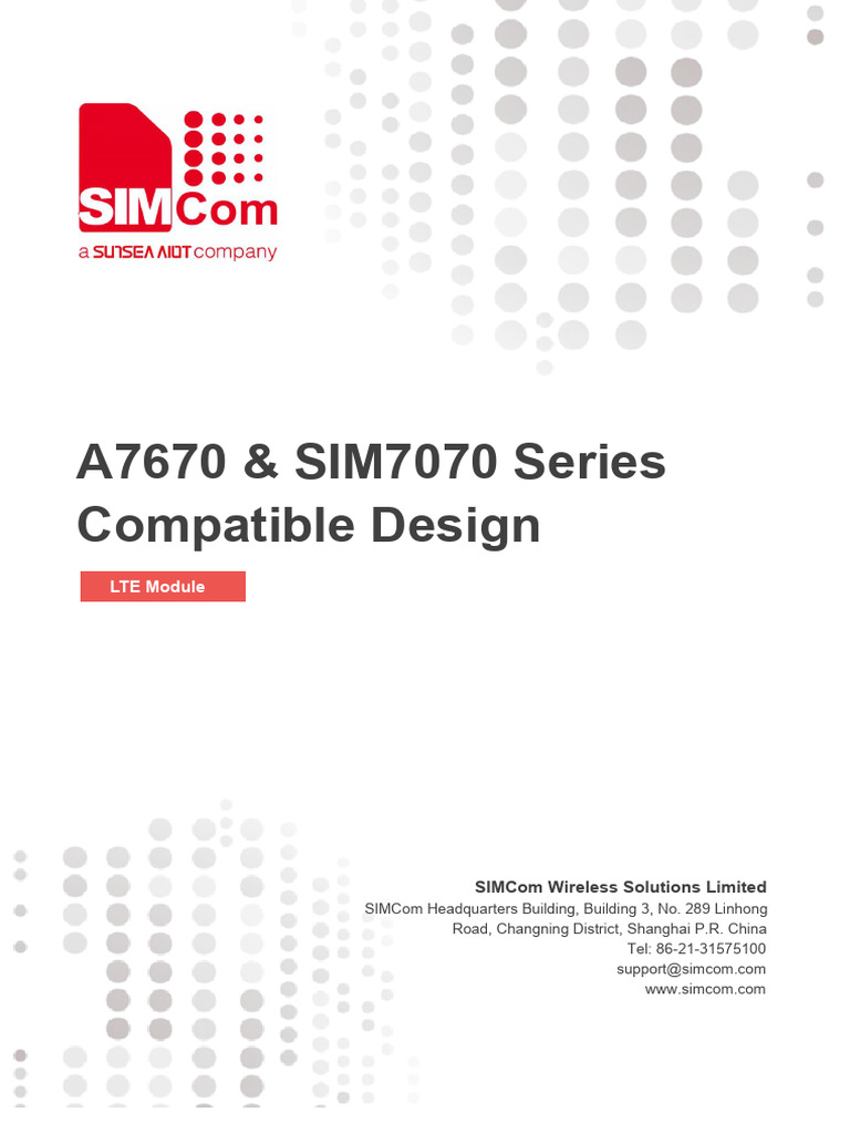 A7670 & SIM7070 Series Compatible Design - V1.01 | PDF | Analog To ...
