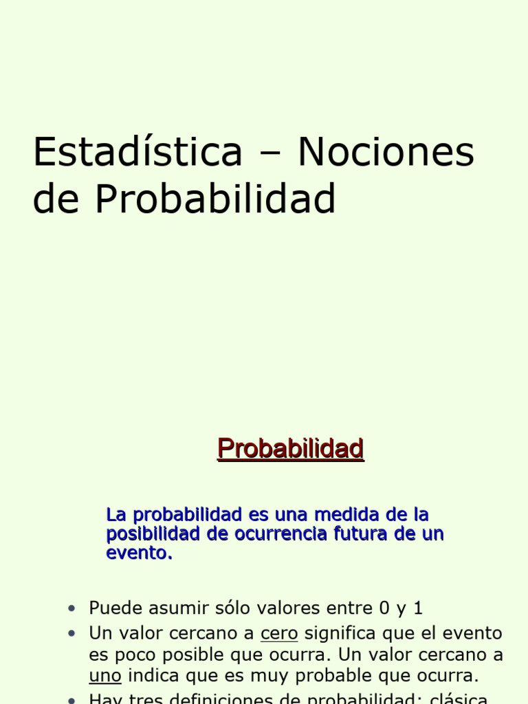 Probabilidad Nociones Basicas | PDF | Probabilidad | Matemáticas Aplicadas