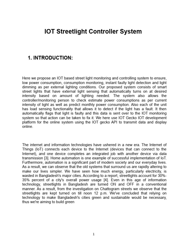 IOT Streetlight Controller System | PDF | Internet Of Things | Analog ...