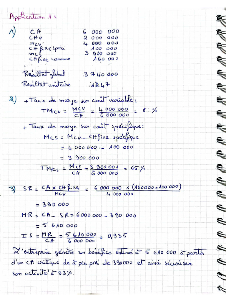 Corrige TD Gestion | PDF