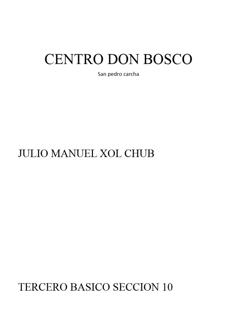 CENTRO DON BOSCO | PDF
