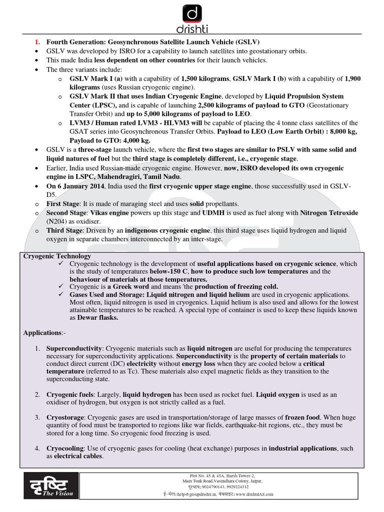 Sci & Tech Handout | PDF | Spacecraft | Cryogenics