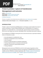Acog Practice Bulletin Summary: Prelabor Rupture of Membranes | PDF ...