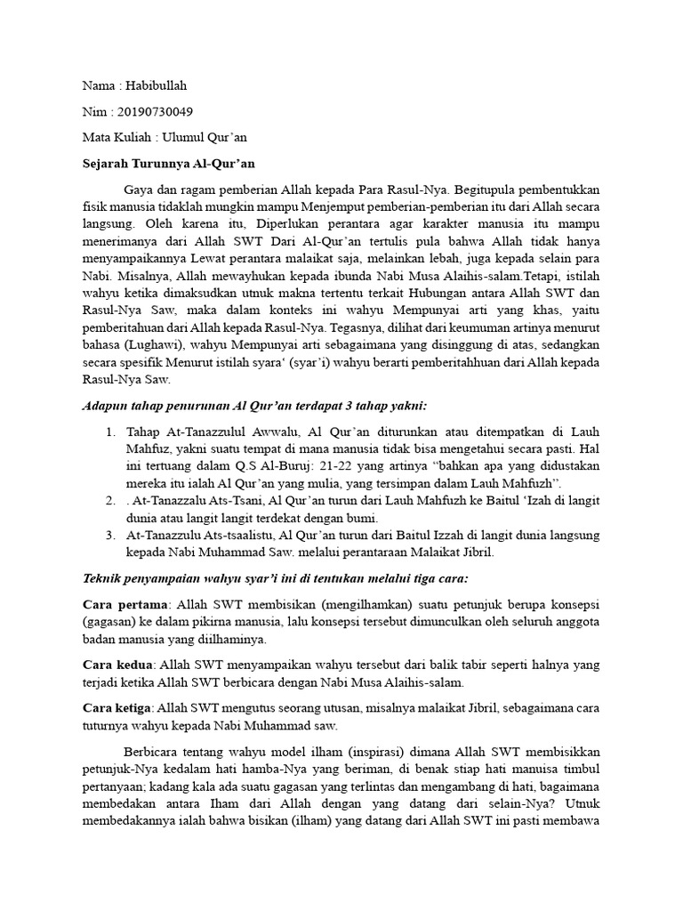 Habibullah Ulumul Qurân | PDF