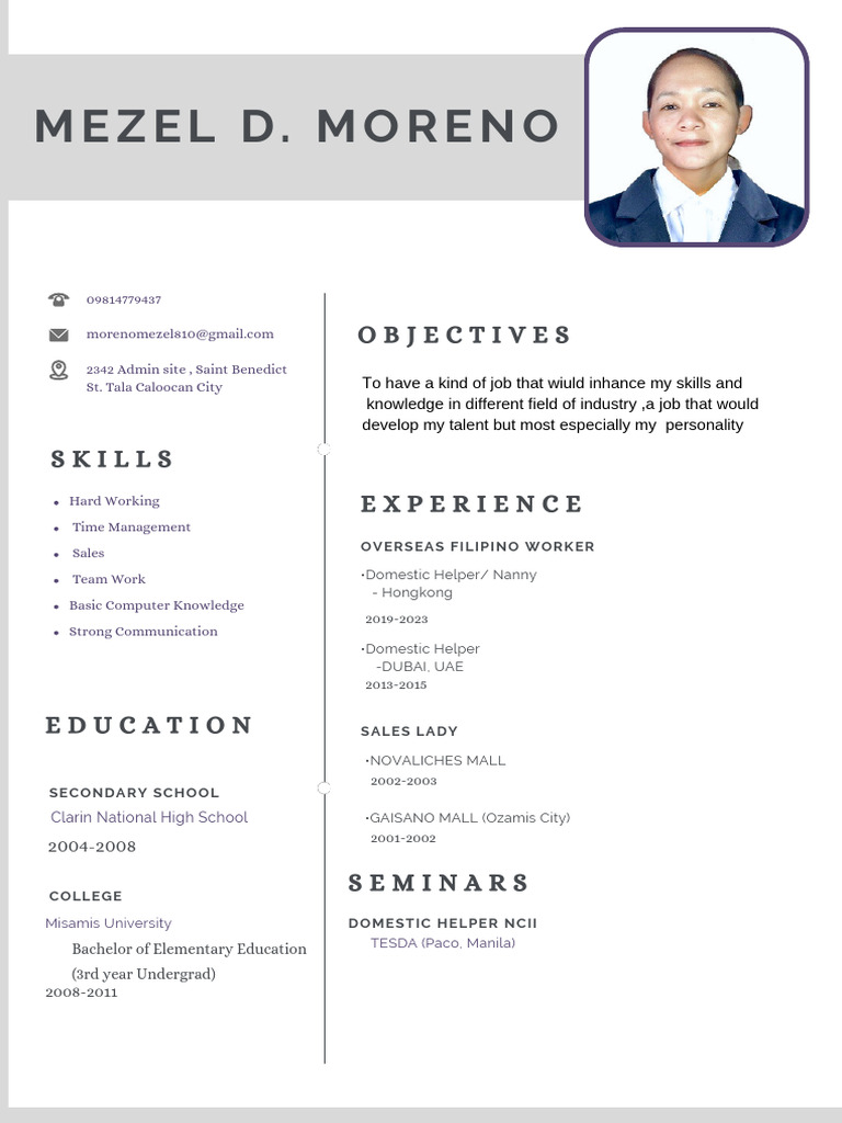 Grey & White Clean CV Resume 2 | PDF