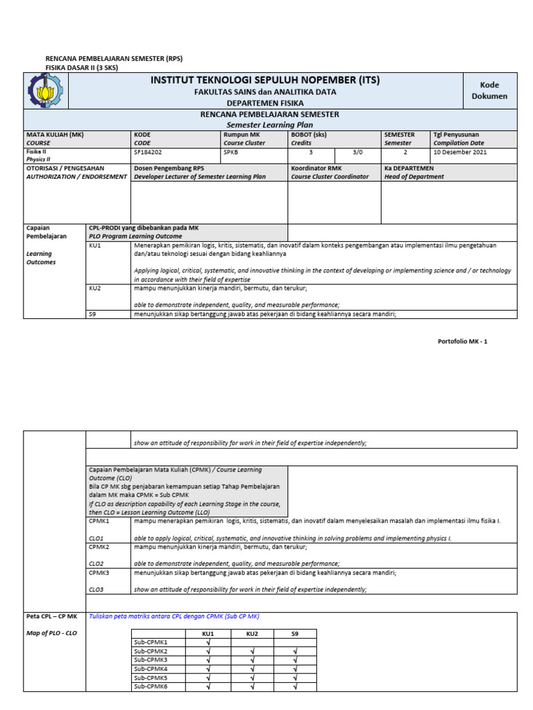 RPS-FISIKA-2-2021 | PDF | Inductance | Inductor