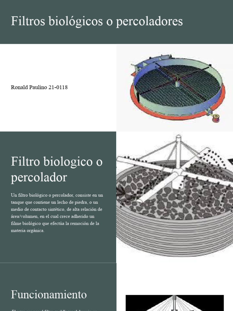 Filtros Biológico o Percoladores Expo Acueducto 2 | PDF | Tratamiento ...