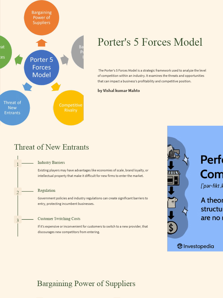 Porters 5 Forces Model | PDF | Business Process | Market (Economics)