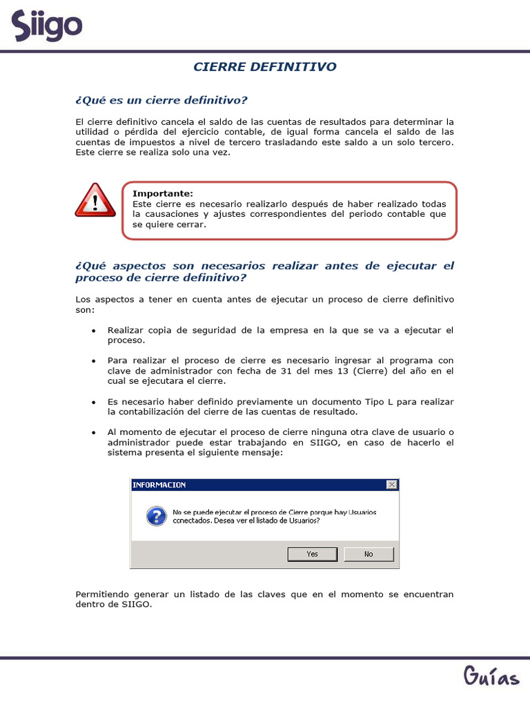 CIERRE-DEFINITIVO SIIGO | Descargar gratis PDF | Contabilidad | Ventana ...