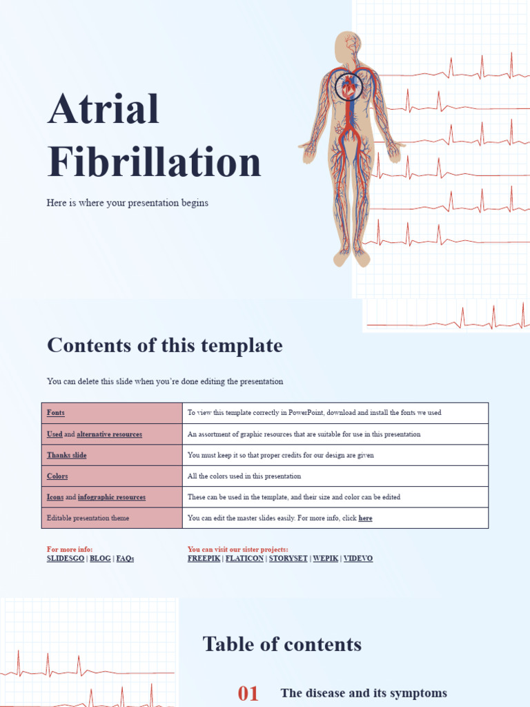 Atrial Fibrillation by Slidesgo | PDF | Chronic Condition | Medical ...