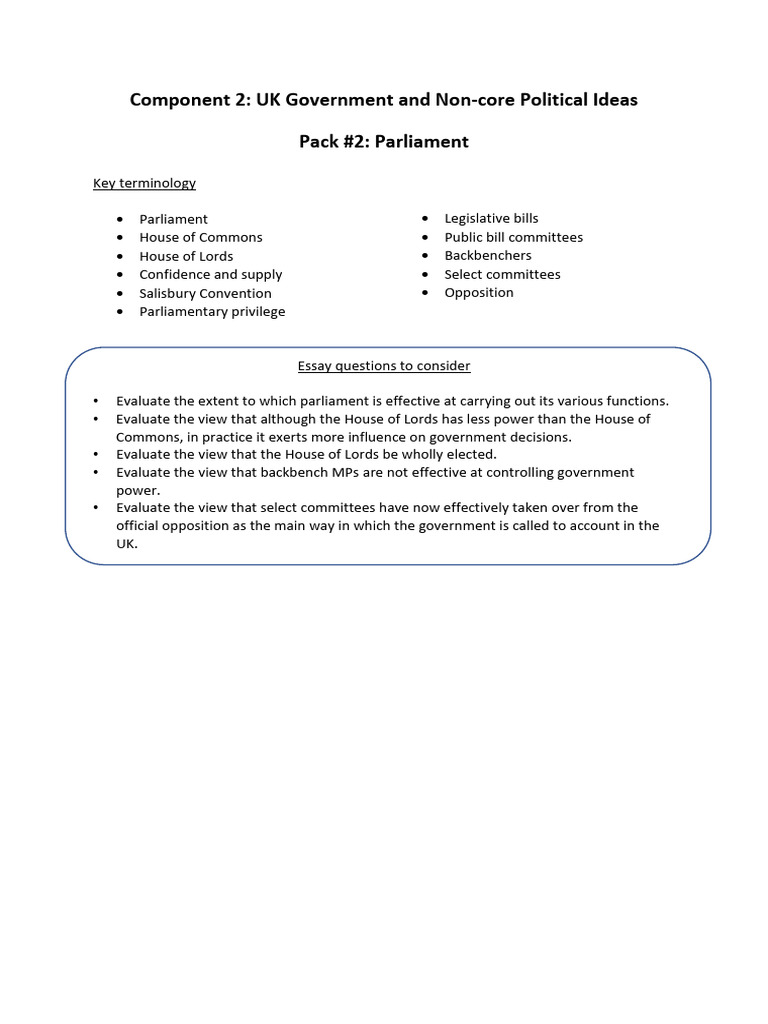 C2 Revision Pack 2 2022 | PDF | House Of Commons Of The United Kingdom ...